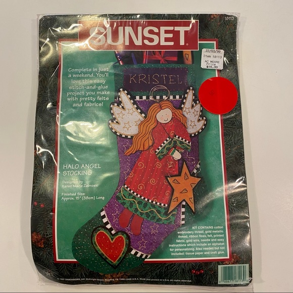 Office | Halo Angel Christmas Stocking Stitch And Glue Kit | Poshmark